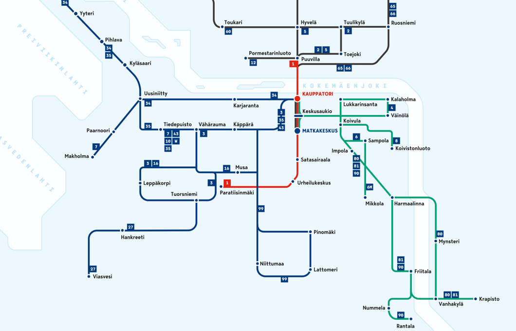 Schedules and routes - Pori public transport